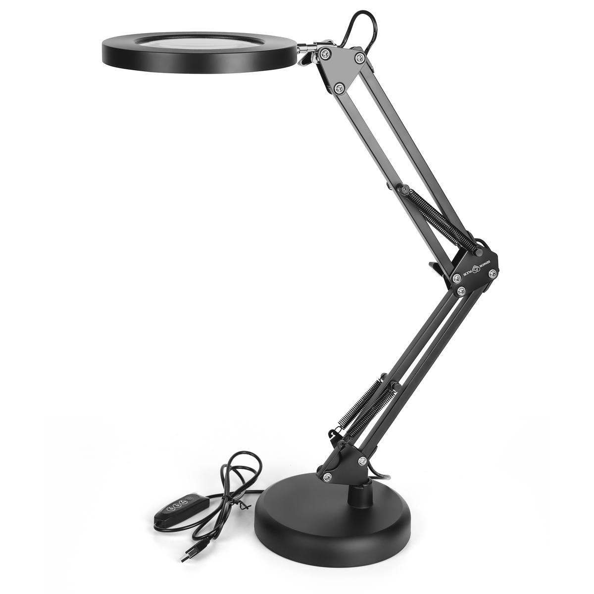 LED-bordslampa med 5x förstoring - Flexibel montering och justerbar lj ...
