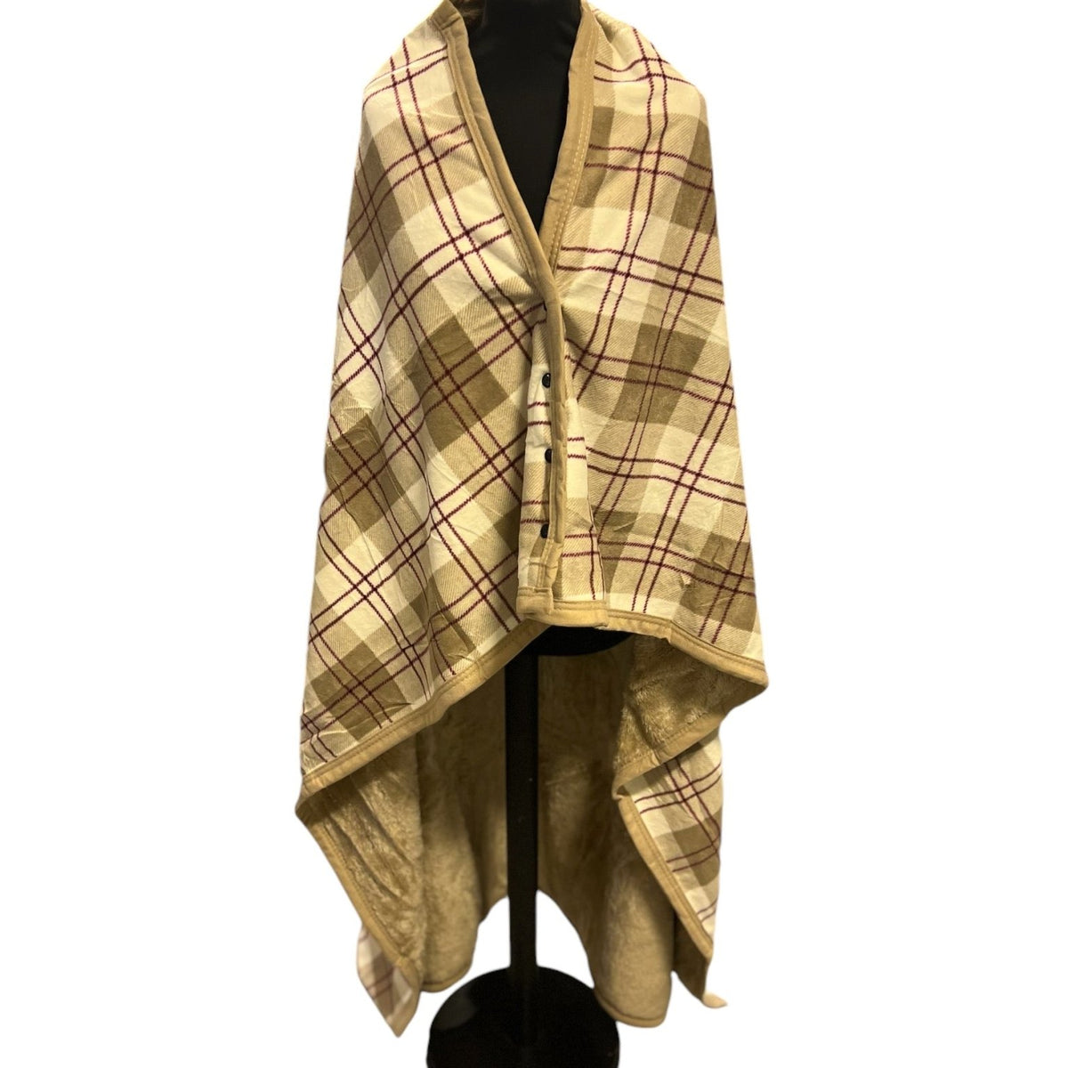 XL-poncho i mjuk babyfleece – multifunktionell poncho och filt i ett B ...